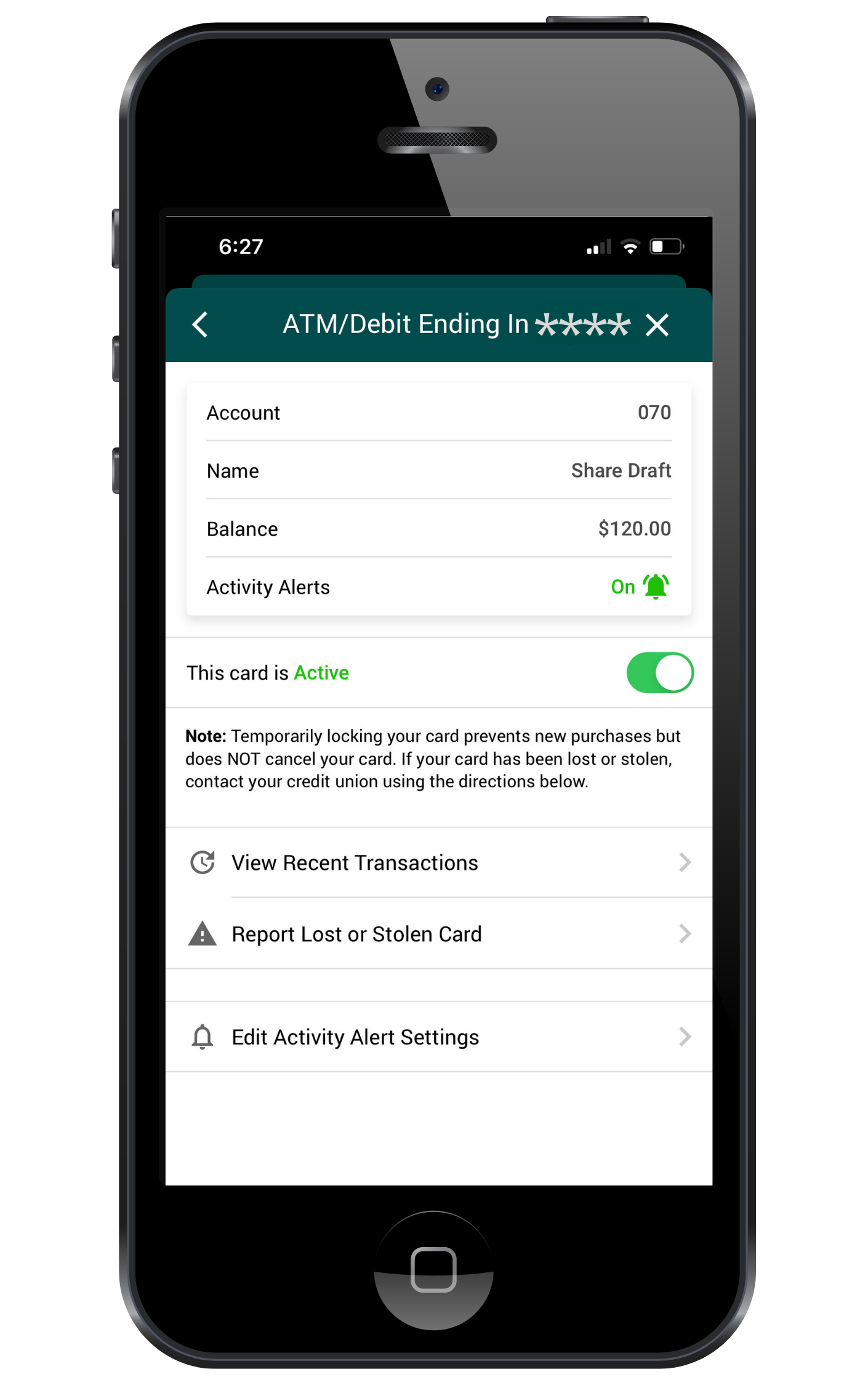 Debit Card : Ingersoll Rand Federal Credit Union